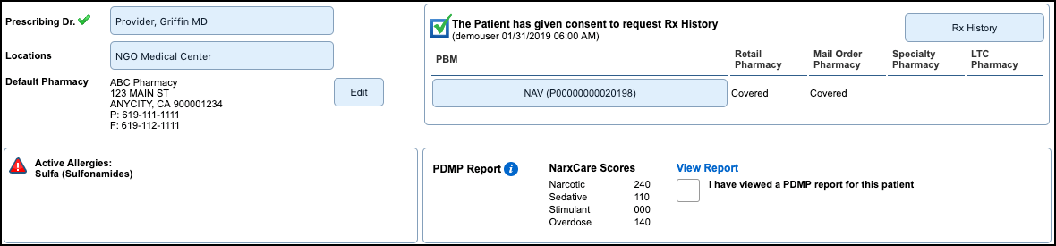 PDMP Report Module within NextGen Office