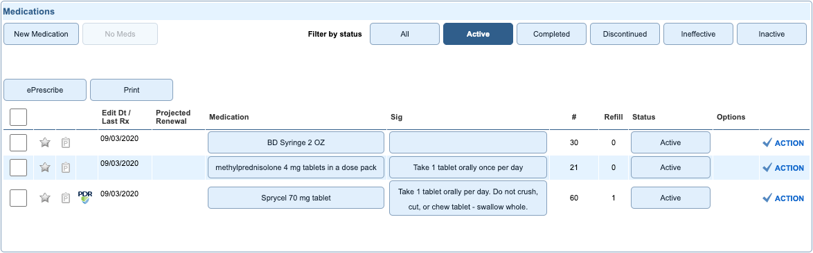 NextGen Office Medication History (Rx History)
